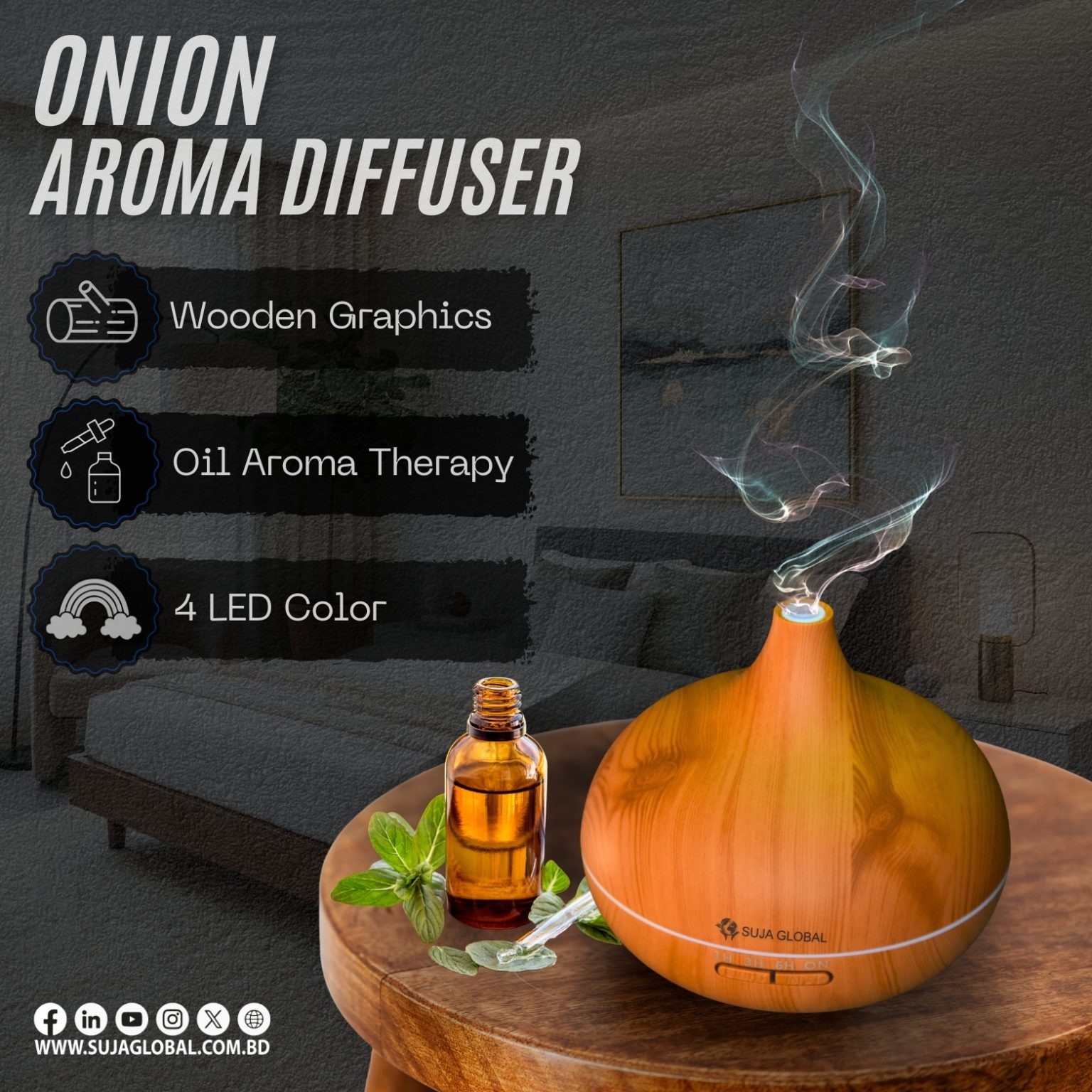 Aroma Diffuser Latest Price in BD - SUJA GLOBAL